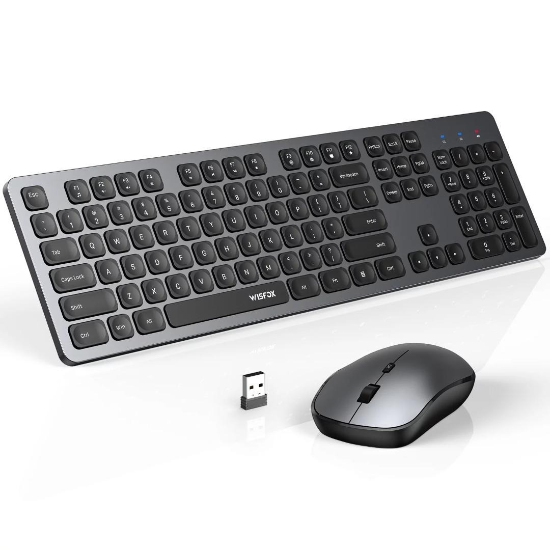 Wireless Keyboard And Mouse Wisfox Full Size Usb Wireless Keyboard Mouse Set With Numeric