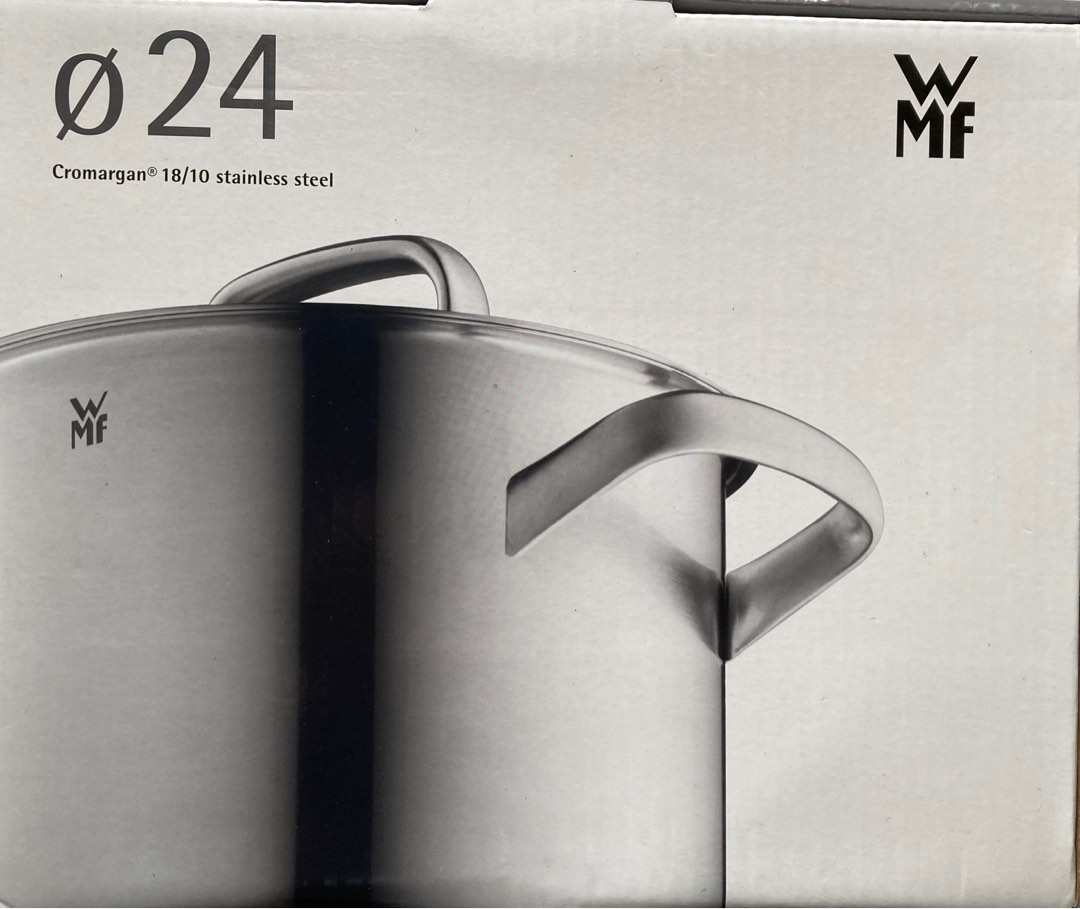 WMF 24 cm stainless steel pot, Furniture & Home Living, Kitchenware & Tableware, Cookware ...