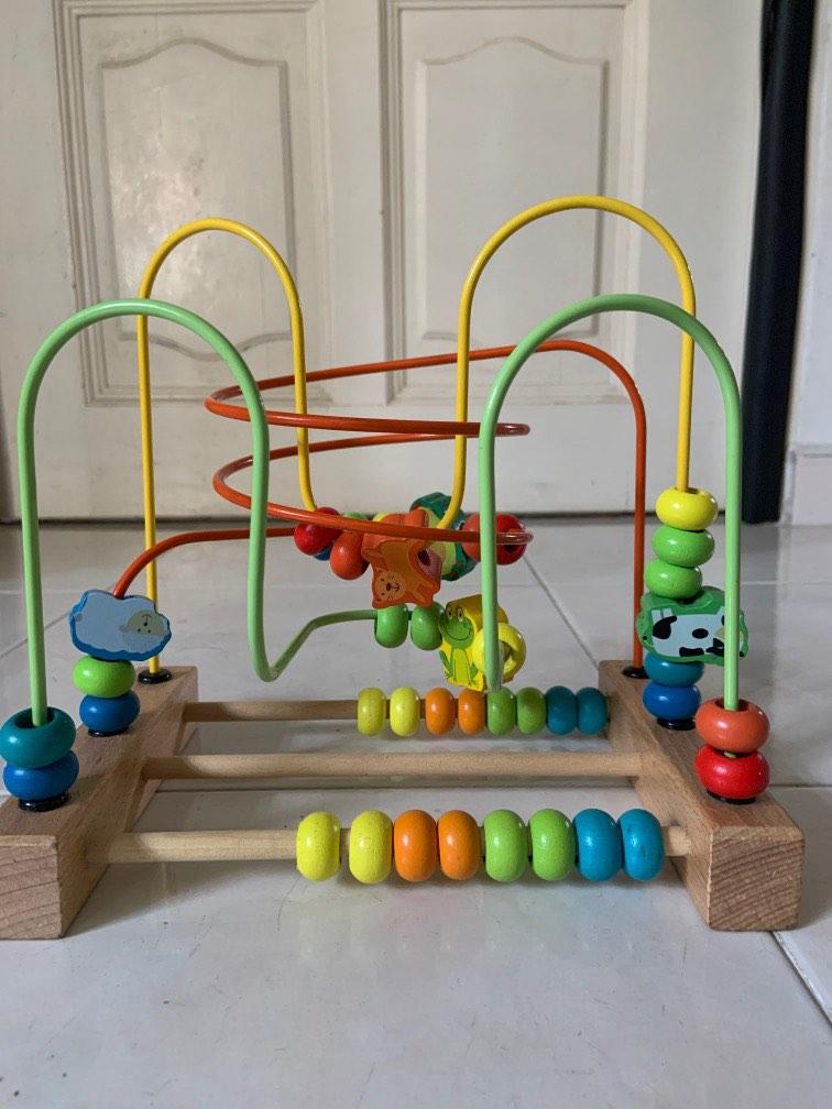 Wooden beads maze for fine motor skills, Babies & Kids, Infant Playtime ...
