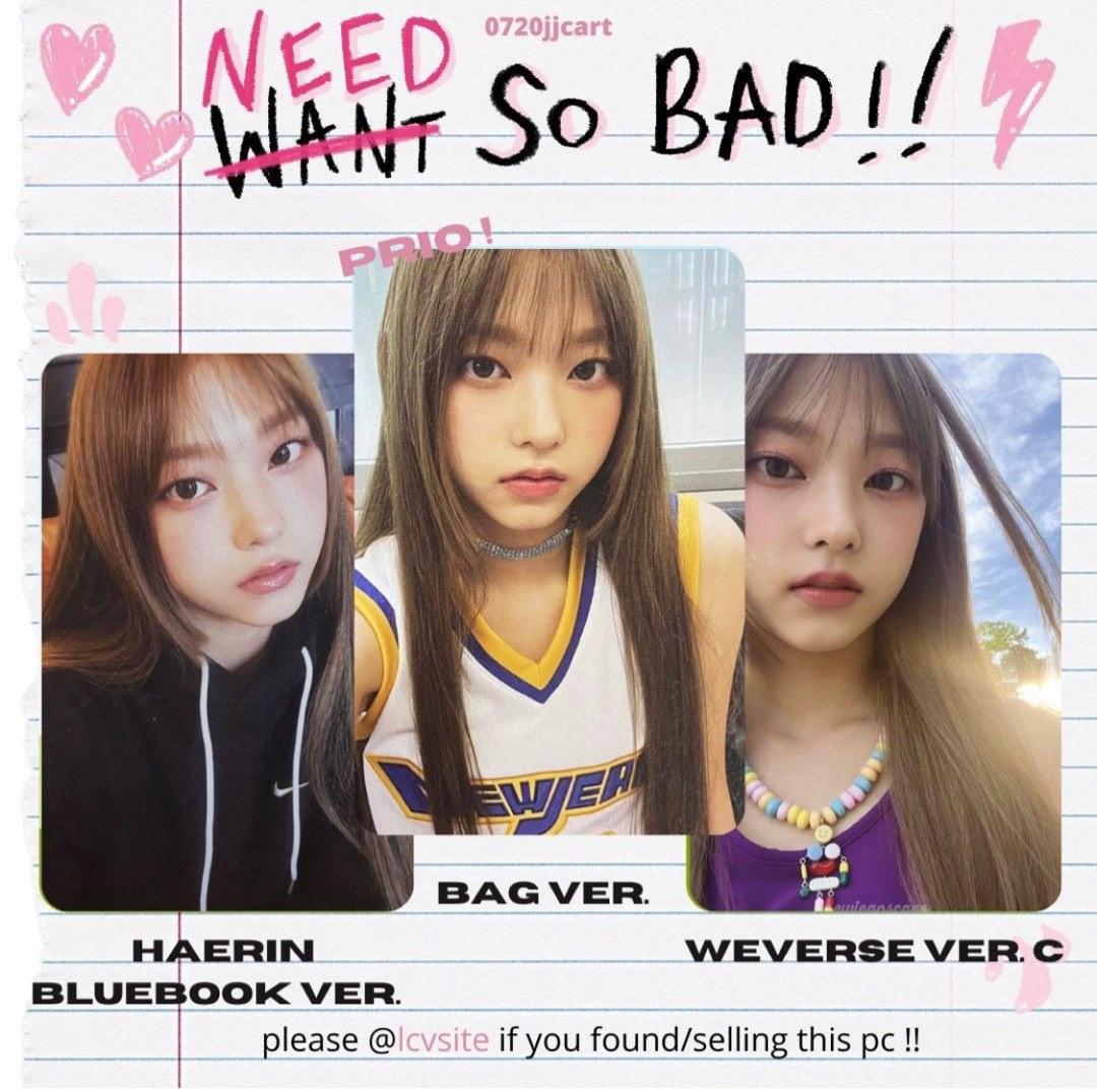 wtt/wts/lfb newjeans hanni and minji photocard pc bluebook and weverse version b, Hobbies & Toys ...