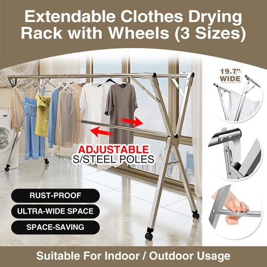 X Rack Extendable- Clothes Laundry Drying Rack Strong Stainless Steel ...