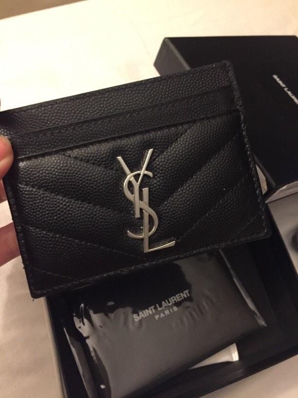 YSL CARD HOLDER, Luxury, Bags & Wallets on Carousell