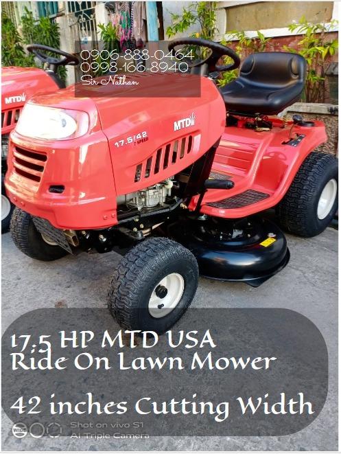 15.5 HP / 17.5 HP MTD USA Ride on Lawn Mower for Graden or Gold Course ...