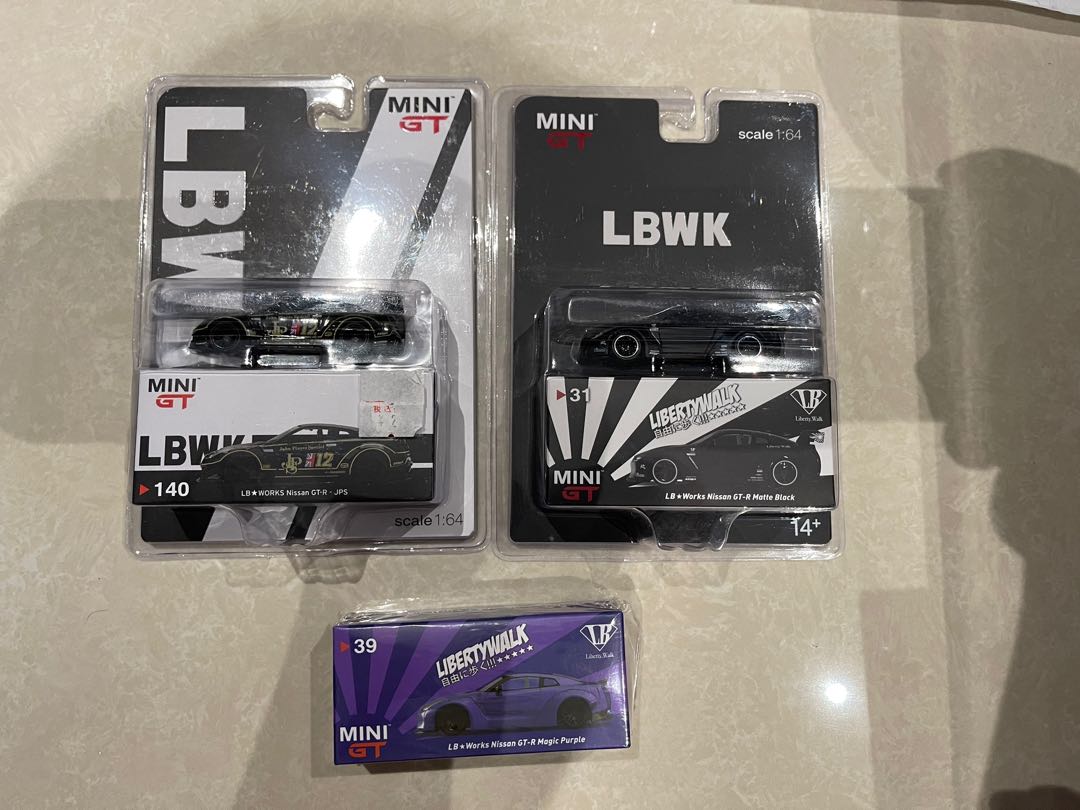 1/64 Mini GT Liberty Walk LB NISSAN R35 GTR MAGIC PURPLE , MATTE BLACK ...
