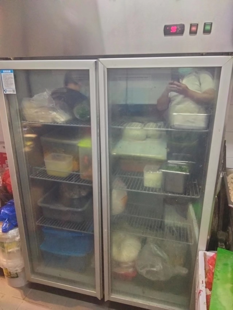 2 door commercial upright display chiller fridge refrigerator showcase ...