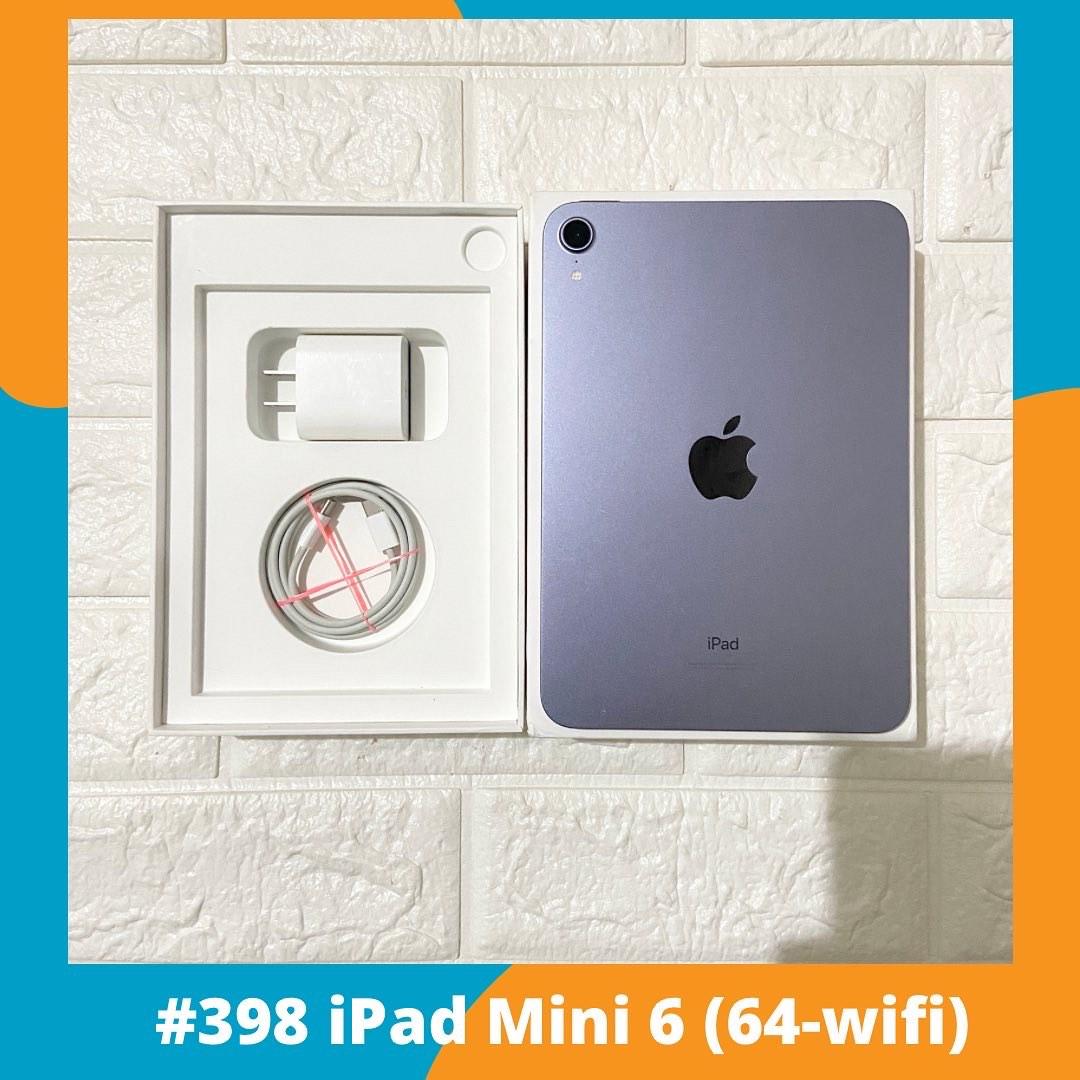 #398 iPad Mini 6 MK7R3 PURPLE 64gb wifi jan 2023, Telepon Seluler & Tablet, Tablet di Carousell