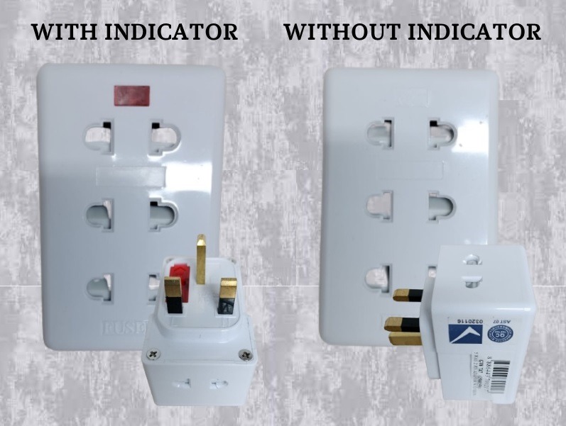 5 Way 2 Pin Adapter Plug Socket Switch Extension, TV & Home Appliances ...