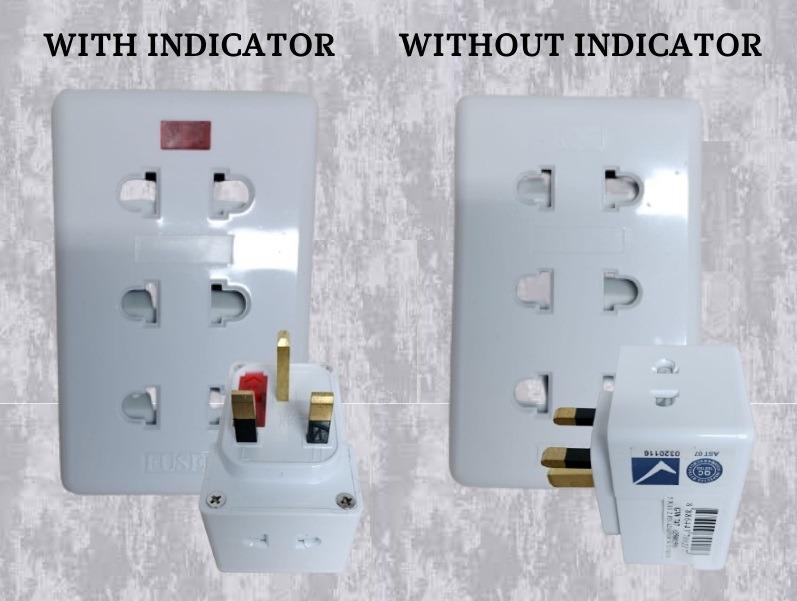 5 Way 2 Pin Adapter Plug Socket Switch Extension, TV & Home Appliances ...