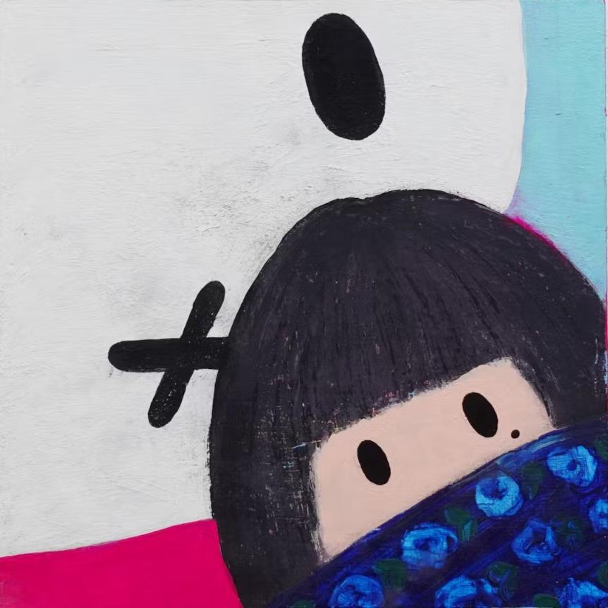 日本藝術家 Kaoru Furuya / 原作 原畫 original art Canvas, 興趣及遊戲, 手作＆自家設計, 文具及工藝 ...