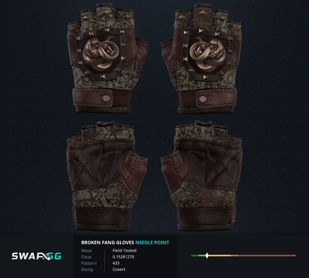 Broken Fang Gloves | Needle Point Field tested CSGO Skins Glove Items ...
