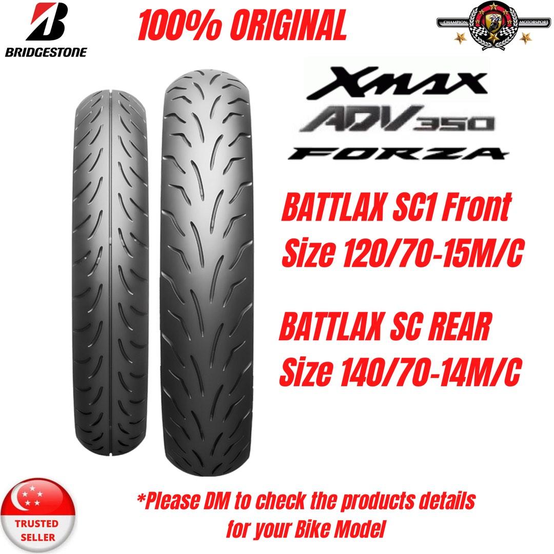 Bridgestone Battlax Tyre for Yamaha XMAX300/ Honda Forza 300/ ADV350 ...