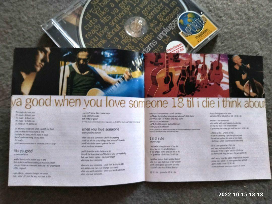 Bryan Adams - Unplugged 1997 (UK Press), Hobbies & Toys, Music & Media, CDs & DVDs on Carousell