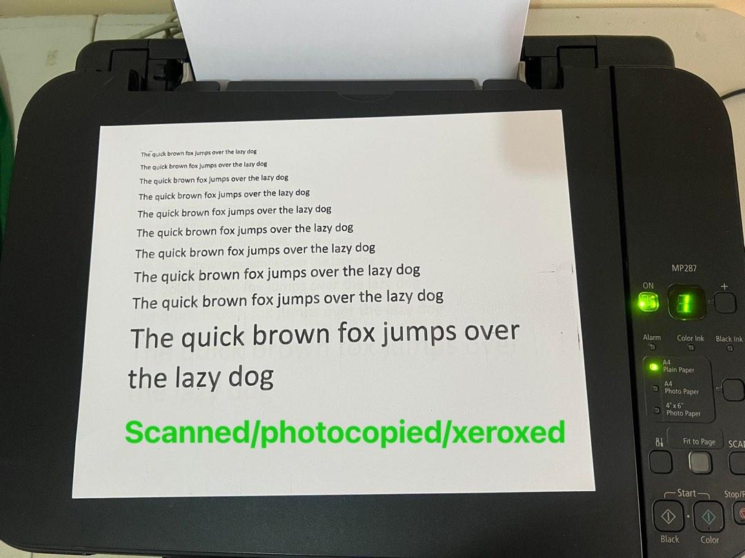 Canon Pixma MP287 (Continuous via Inkrite), Computers & Tech, Printers ...
