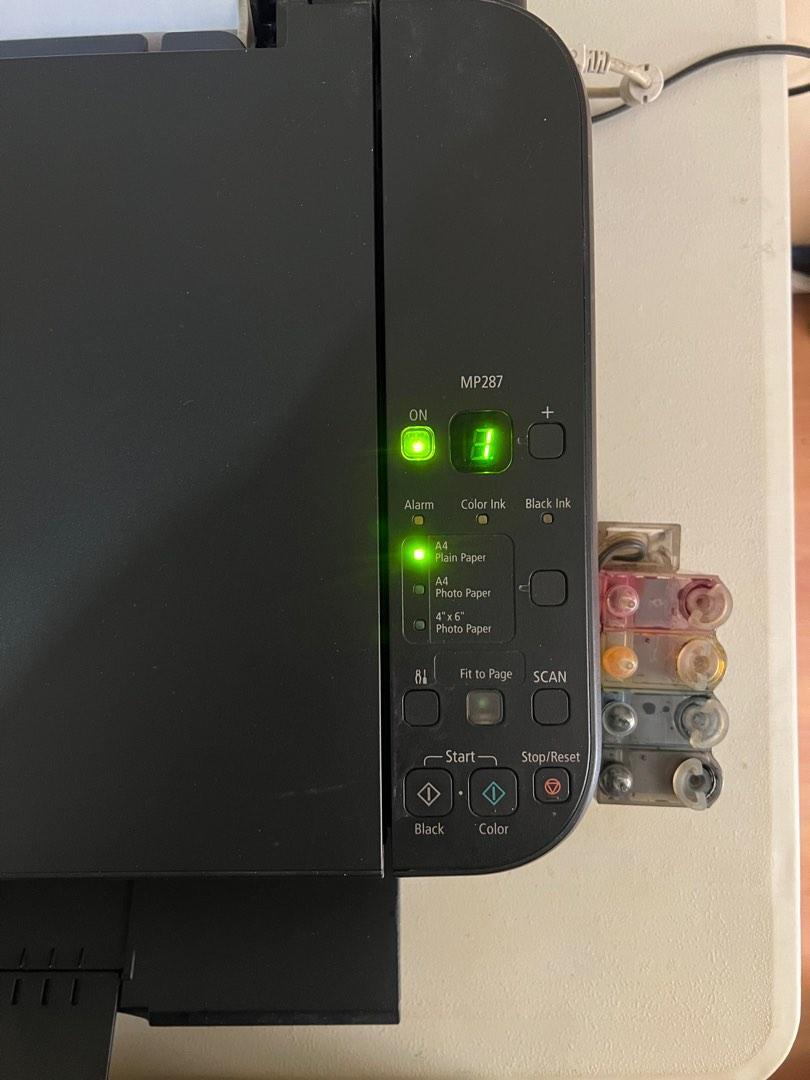 Canon Pixma MP287 (Continuous via Inkrite), Computers & Tech, Printers ...