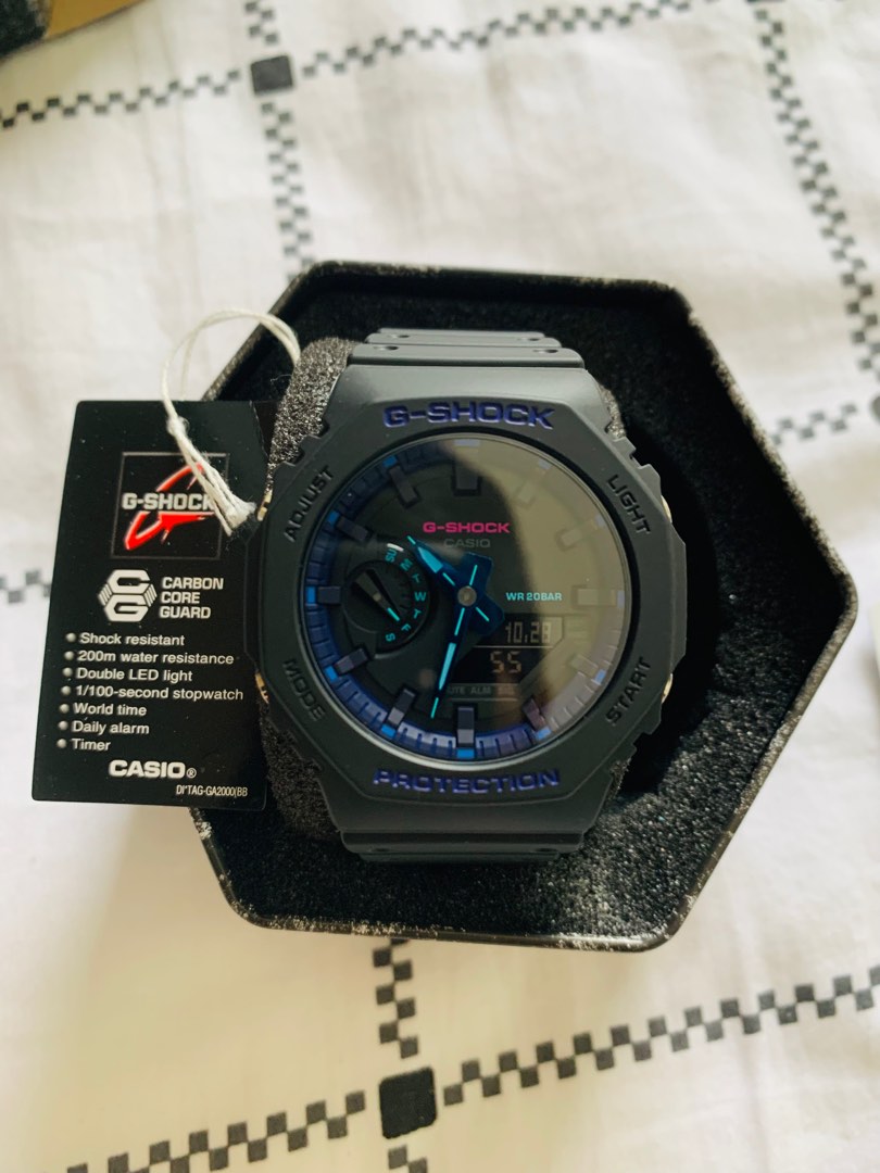 Casio Virtual Blue Series - GA-2100VB-1A, Men's Fashion, Watches ...