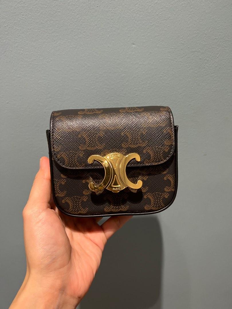 Celine mini triomphe in canvas, Luxury, Bags & Wallets on Carousell