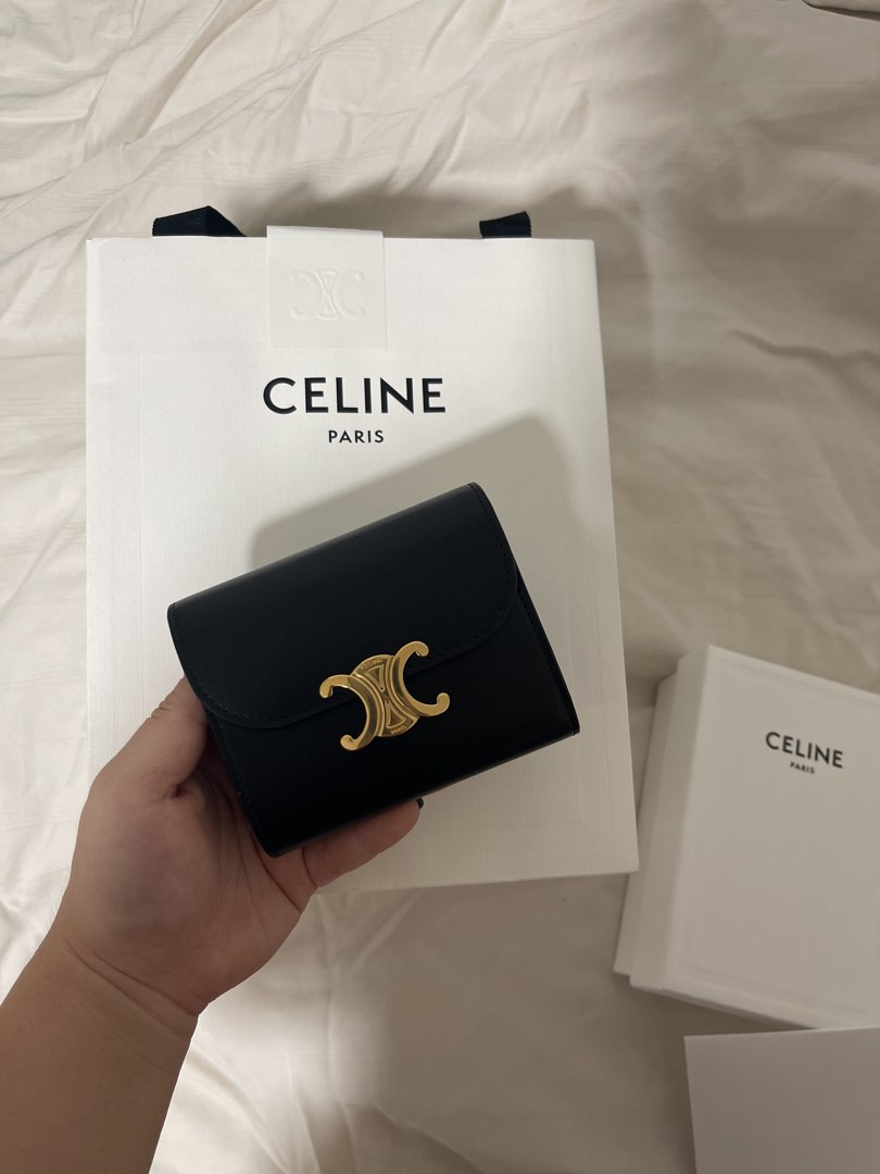 CELINE triomphe wallet, Women's Fashion, Bags & Wallets, Wallets & Card Holders on Carousell