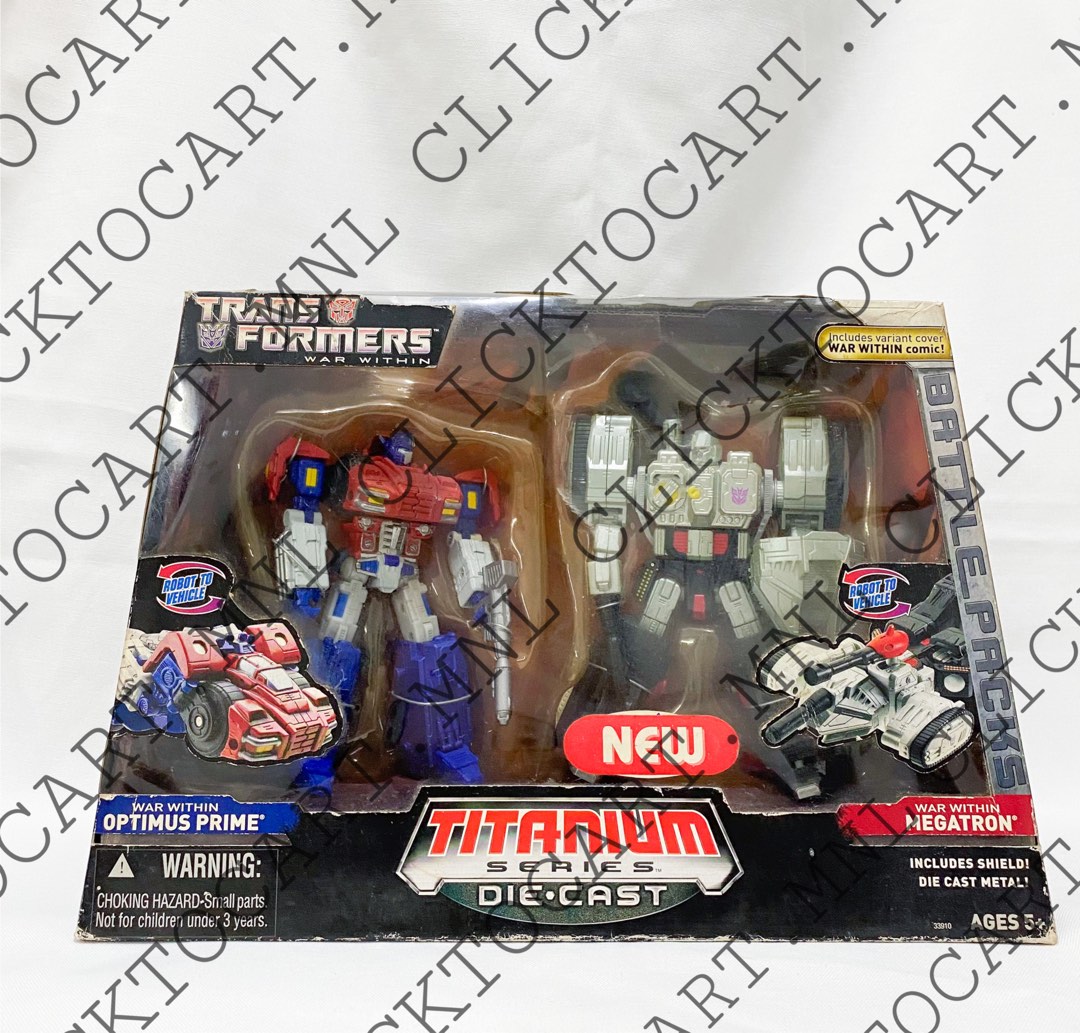 Titanium Series 6 inches Optimus Prime & Megatron Battle Pack, Hobbies ...