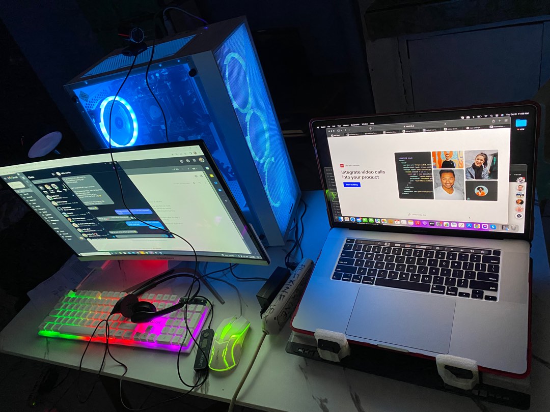 Computer Desktop Set for Work from Home Set Up PICK UP MEET UP ONLY 3 ...