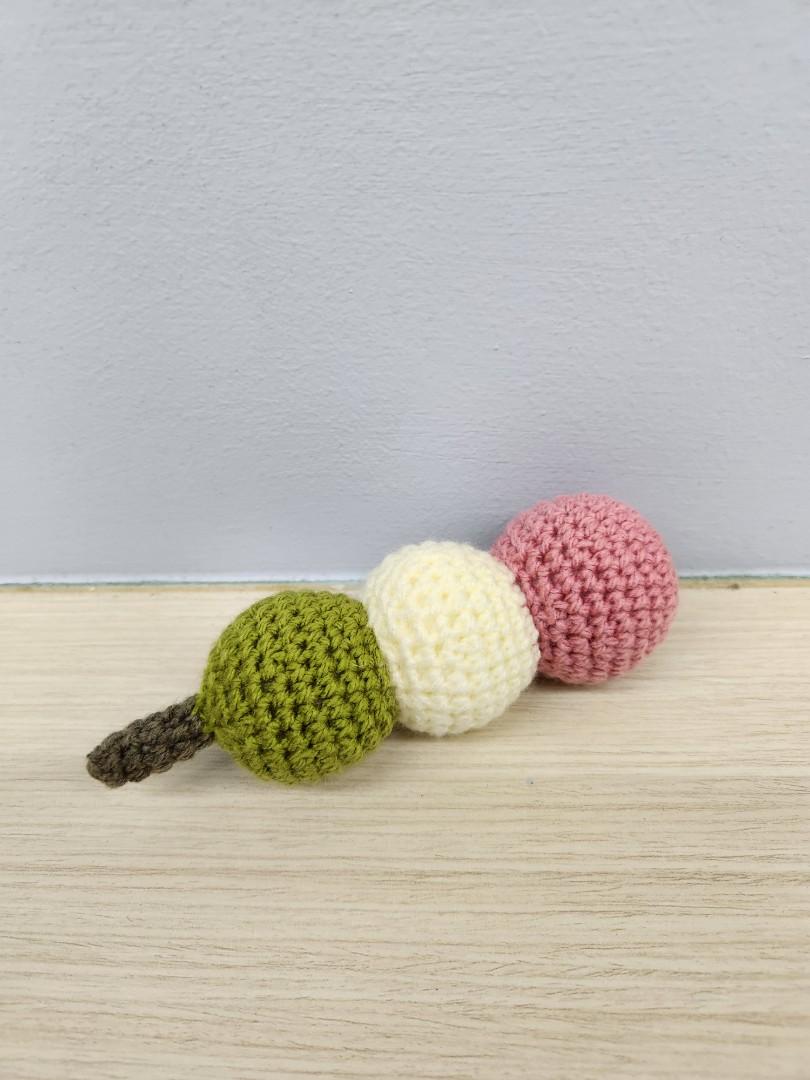 Crochet tricolour dango, Hobbies & Toys, Stationery & Craft, Handmade ...