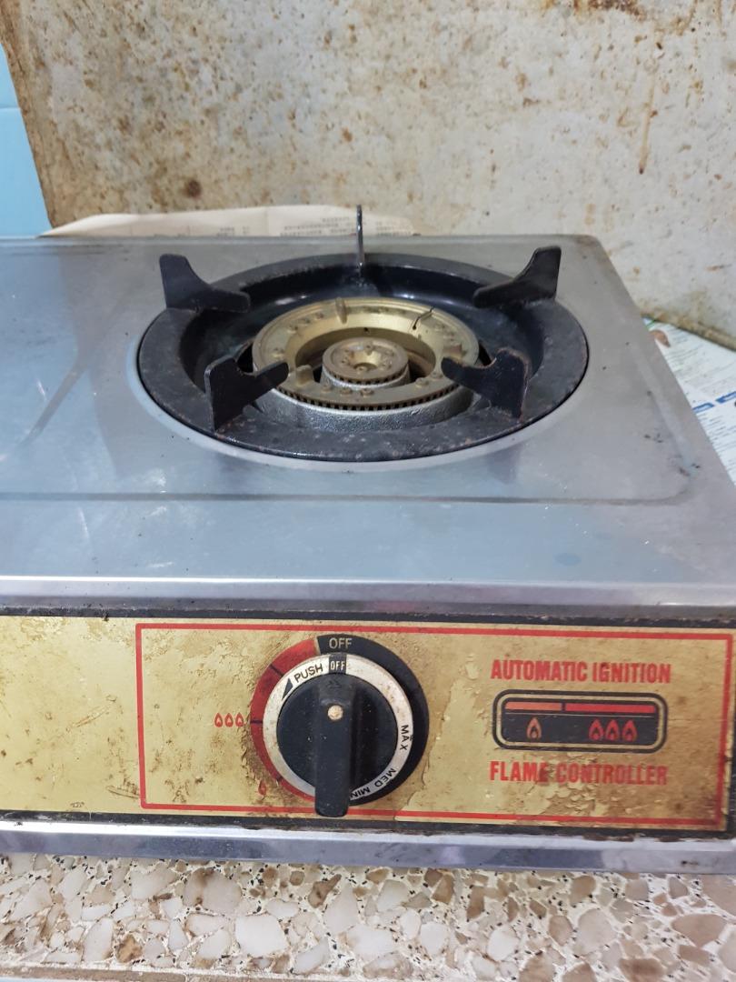 Complete Set Double Gas Cooker with Esso Gas Cylinder and Regulator, TV ...
