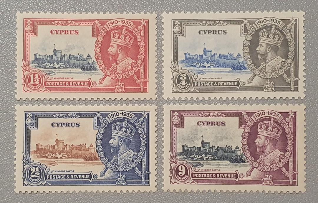Cyprus KGV silver jubilee set MLH (375), Hobbies & Toys, Memorabilia ...