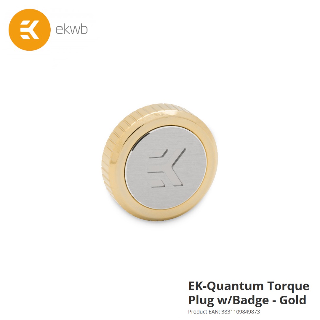 EK-Quantum Torque Plug w/Badge - Gold Product EAN: 3831109849873 ...