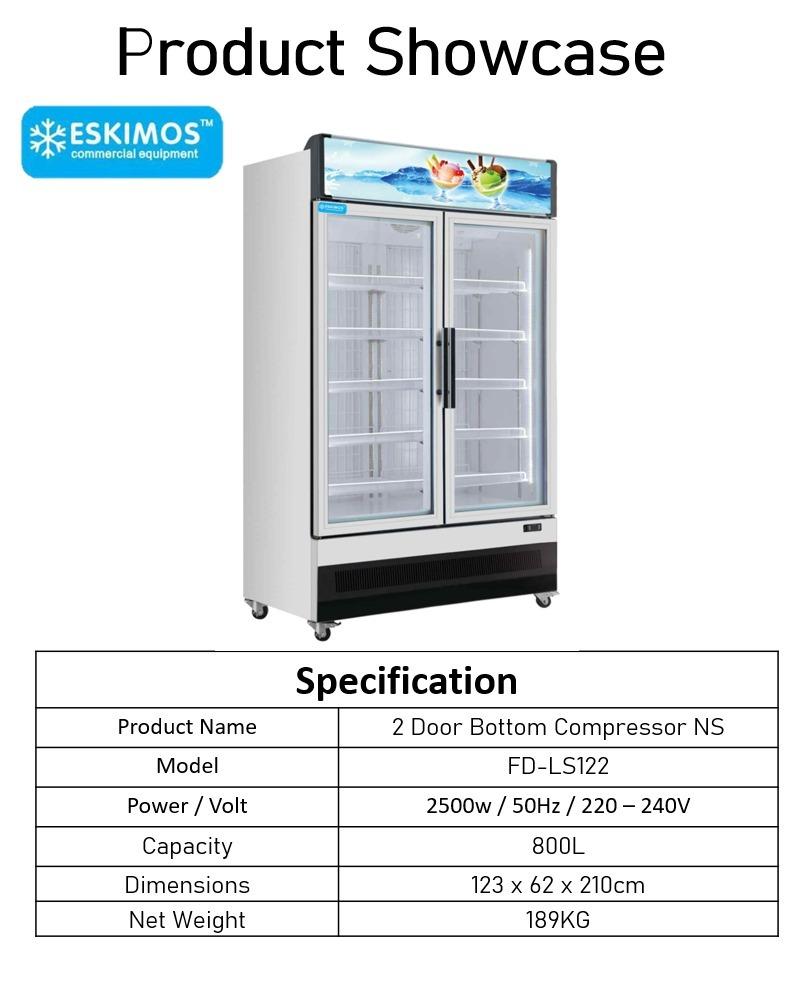 ESKIMOS 2 door bottom compressor freezer 800L, TV & Home Appliances ...