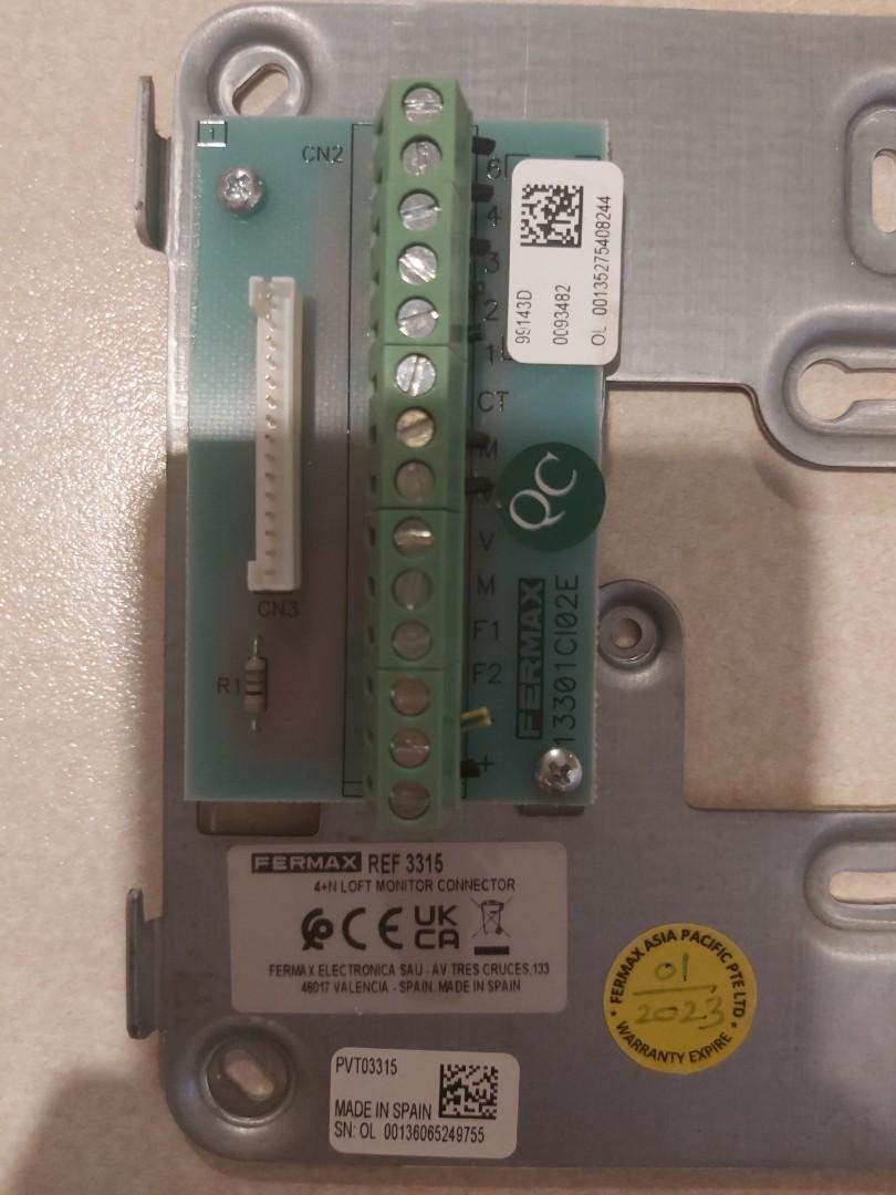 Fermax Intercom LOFT Colour Monitor with 3.5 Inch Screen (4+N wiring ...