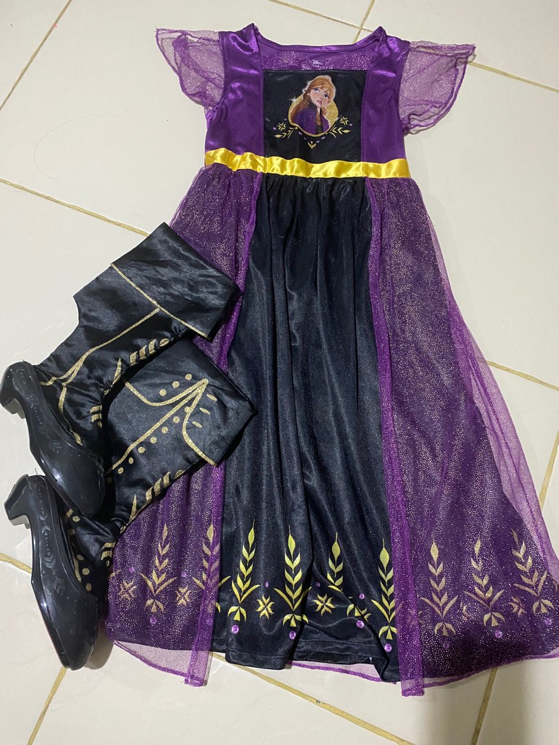 Frozen Anna Costume with boots, Babies & Kids, Babies & Kids Fashion on ...