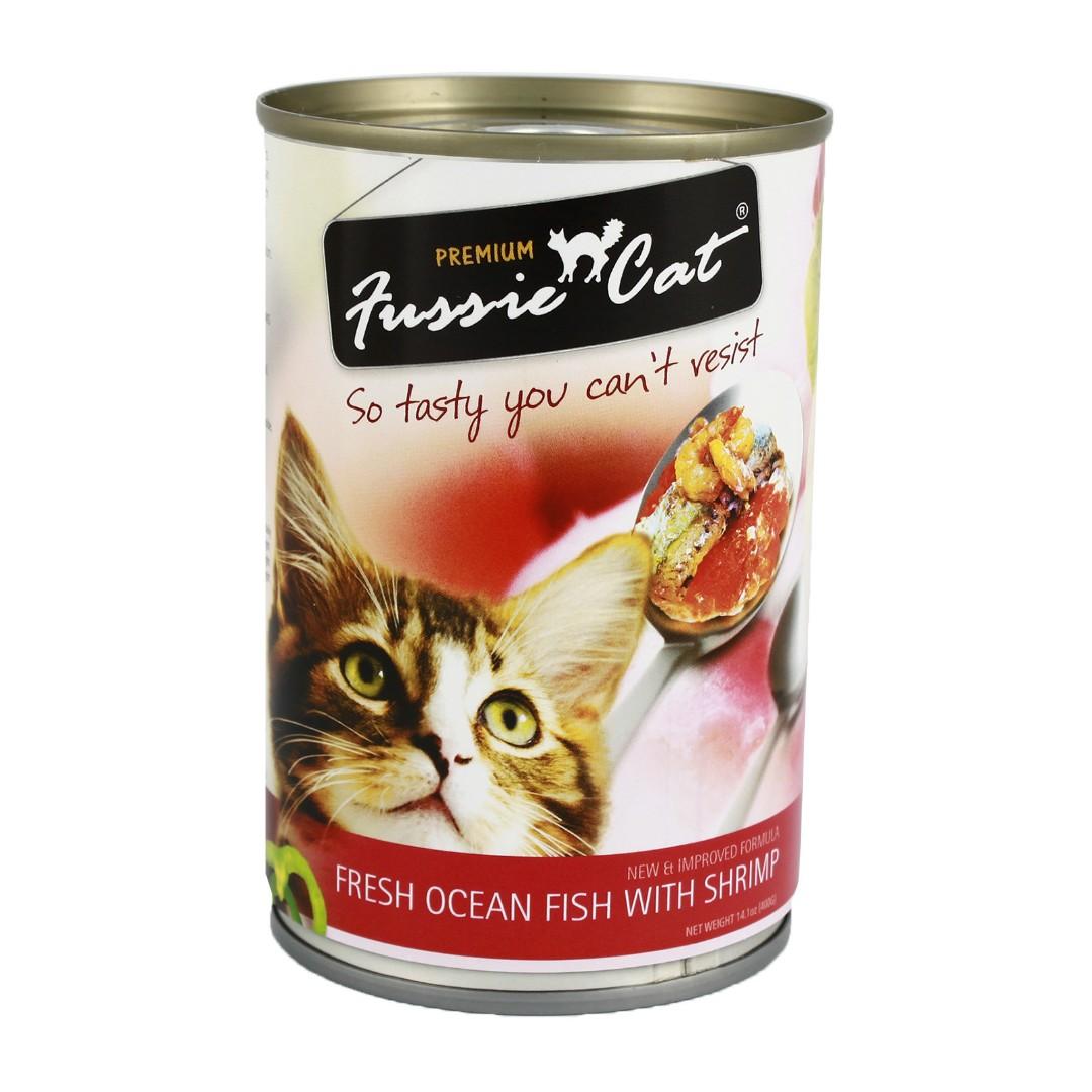 Fussie Cat Premium Fresh Ocean Fish With Shrimp Cat Wet Food 400g, Pet ...