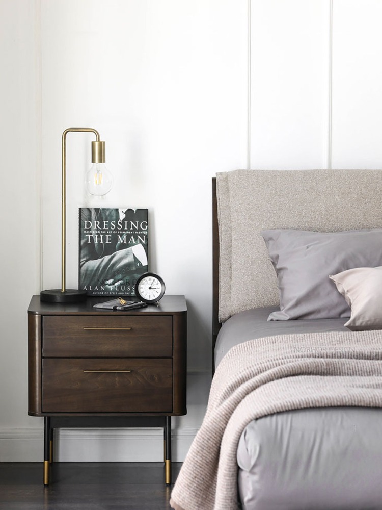 GABRILLE Chicago HILTON Nordic Solid Wood Bedside Table Visit Factory ...