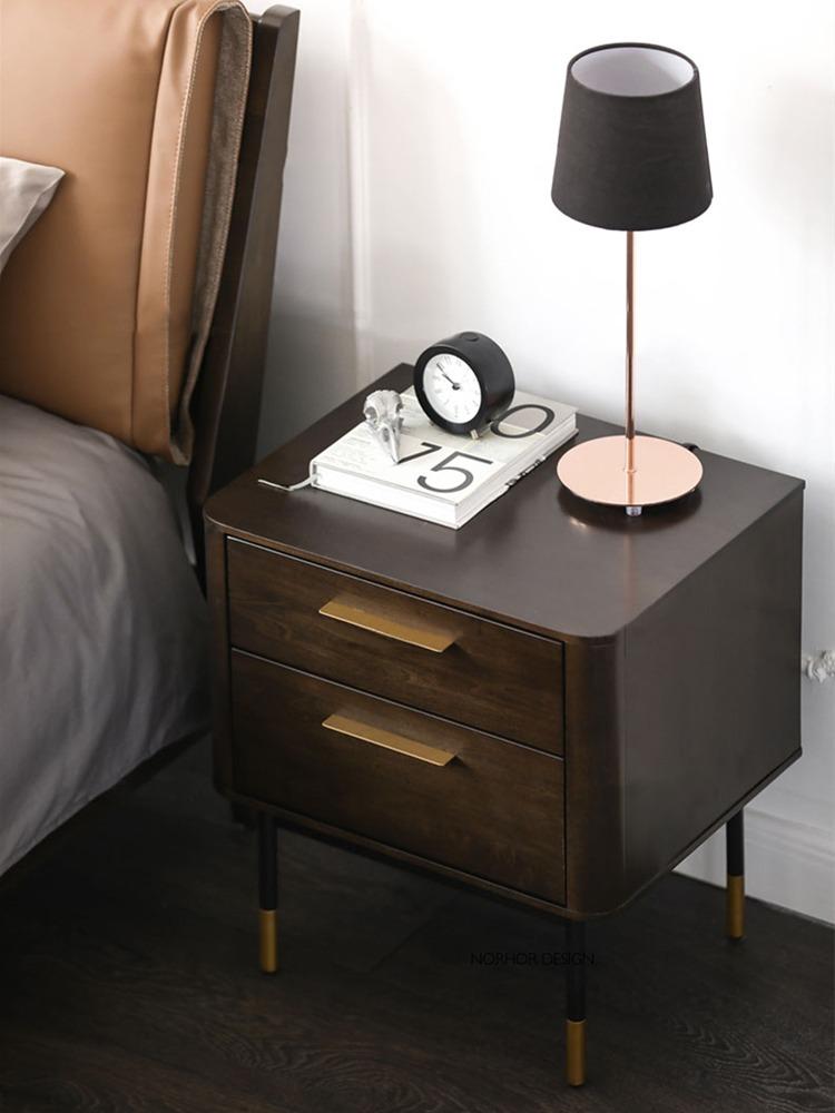GABRILLE Chicago HILTON Nordic Solid Wood Bedside Table Visit Factory ...
