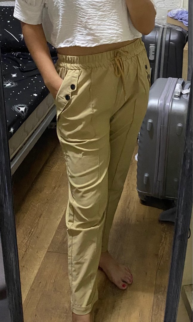 Garterized trouser pants, Women's Fashion, Bottoms, Other Bottoms on ...