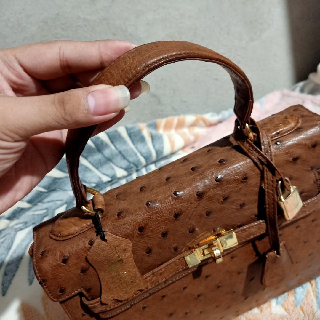 Genuine Ostrich Skin Kelly Bag in Size 30cm, Luxury, Bags & Wallets on ...