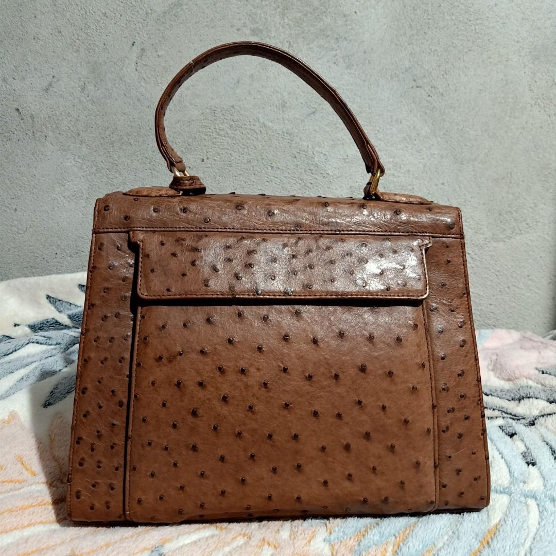 Genuine Ostrich Skin Kelly Bag in Size 30cm, Luxury, Bags & Wallets on ...