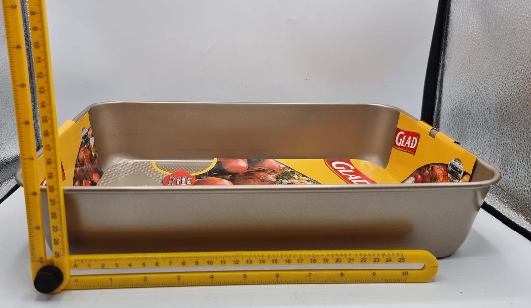 GLAD Roaster Pan Non Stick Surface Double Coated Heavy Duty Bakeware ...