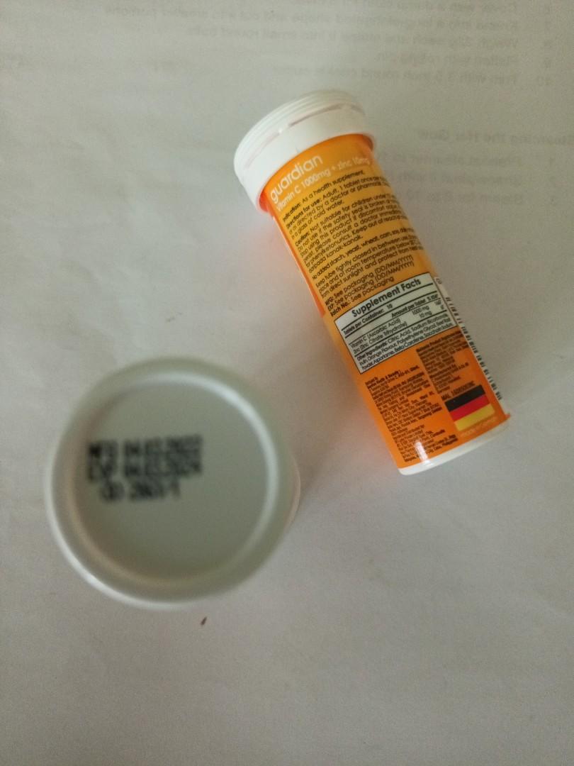 Guardian Effervescent Vitamin C 1000mg + Zinc 10mg (10 tablets), Health ...