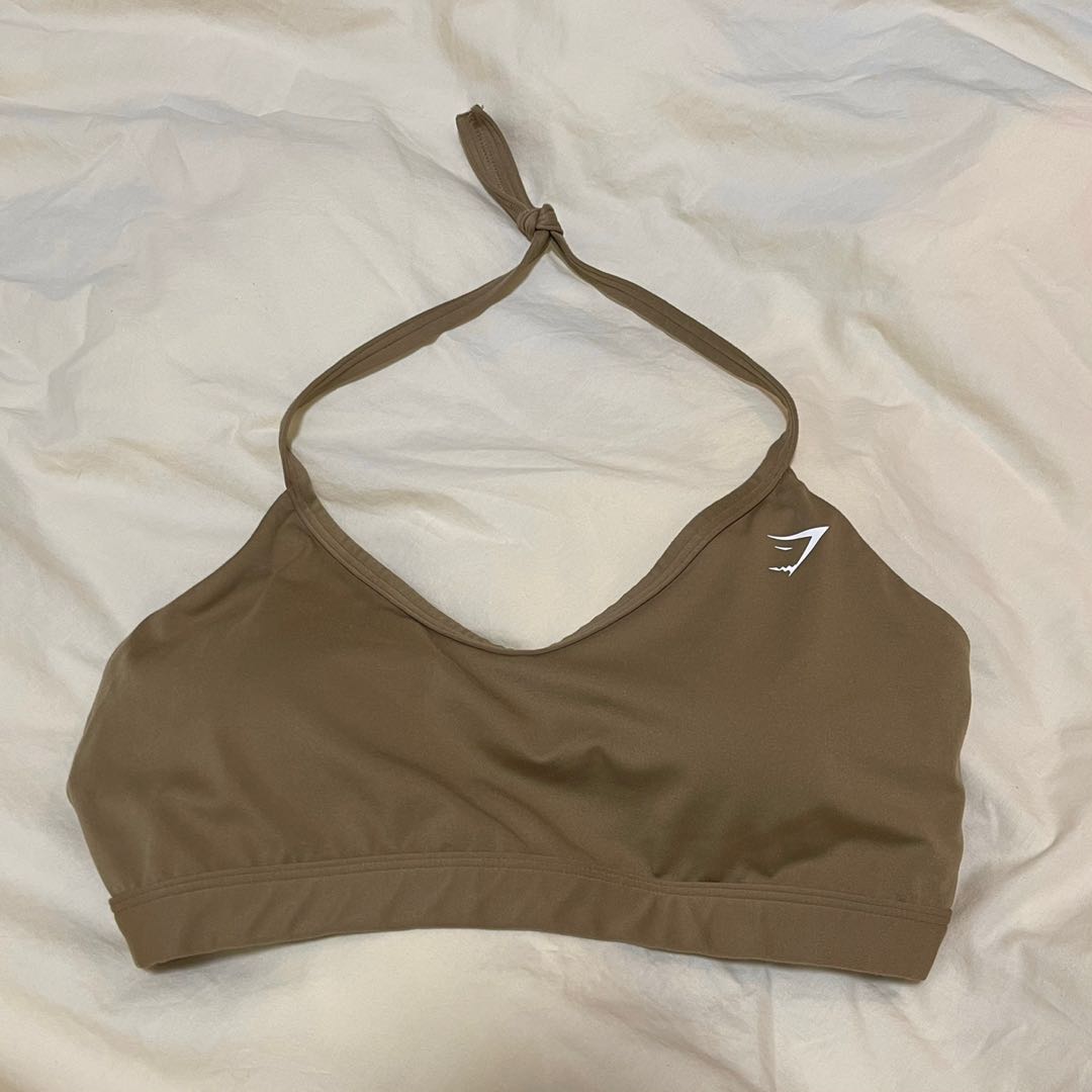 Gymshark Sports Bra V Neck Out Of Print Womens Fashion Activewear On Carousell