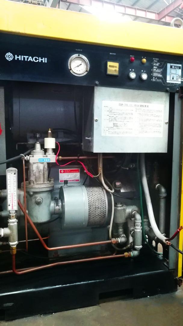 Hitachi Hi-Screw OSP15-UAR Screw Compressor w/ Built-in Air Dryer 20hp ...