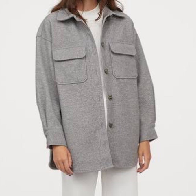 H&M Shacket Jacket Coat, Women's Fashion, Coats, Jackets and Outerwear ...