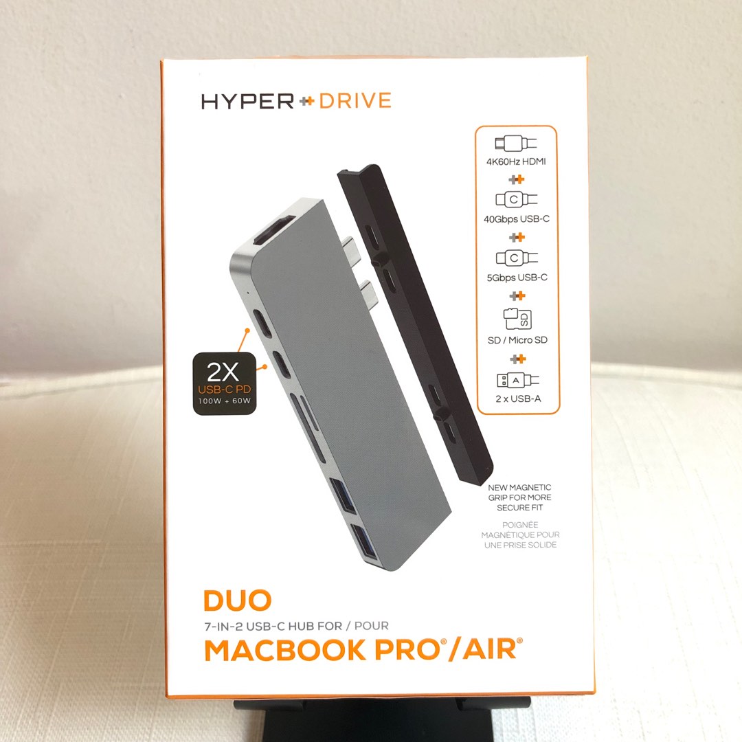 HyperDrive Duo 7-in-2 USB-C Hub for MacBook Pro/Air, Computers & Tech ...
