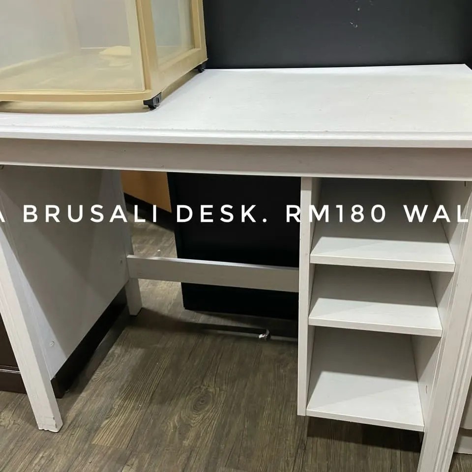 Ikea brusali desk, Furniture & Home Living, Furniture, Tables & Sets on ...