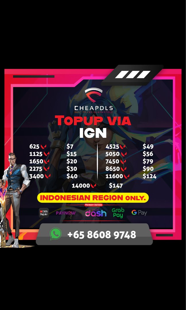 [INDO]Valorant Points Top-Up/ VP Top UP valorant/ VALORANT POINT TOP UP ...