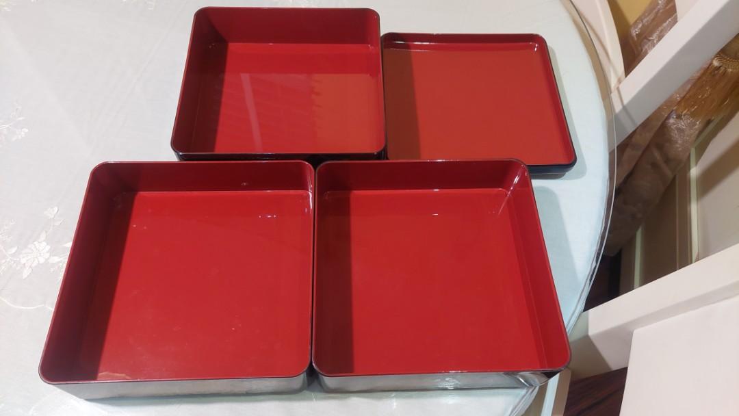 Japanese Lacquer food storage box 日本漆全盒, 傢俬＆家居, 廚具和餐具, 食物整理及儲存 - Carousell