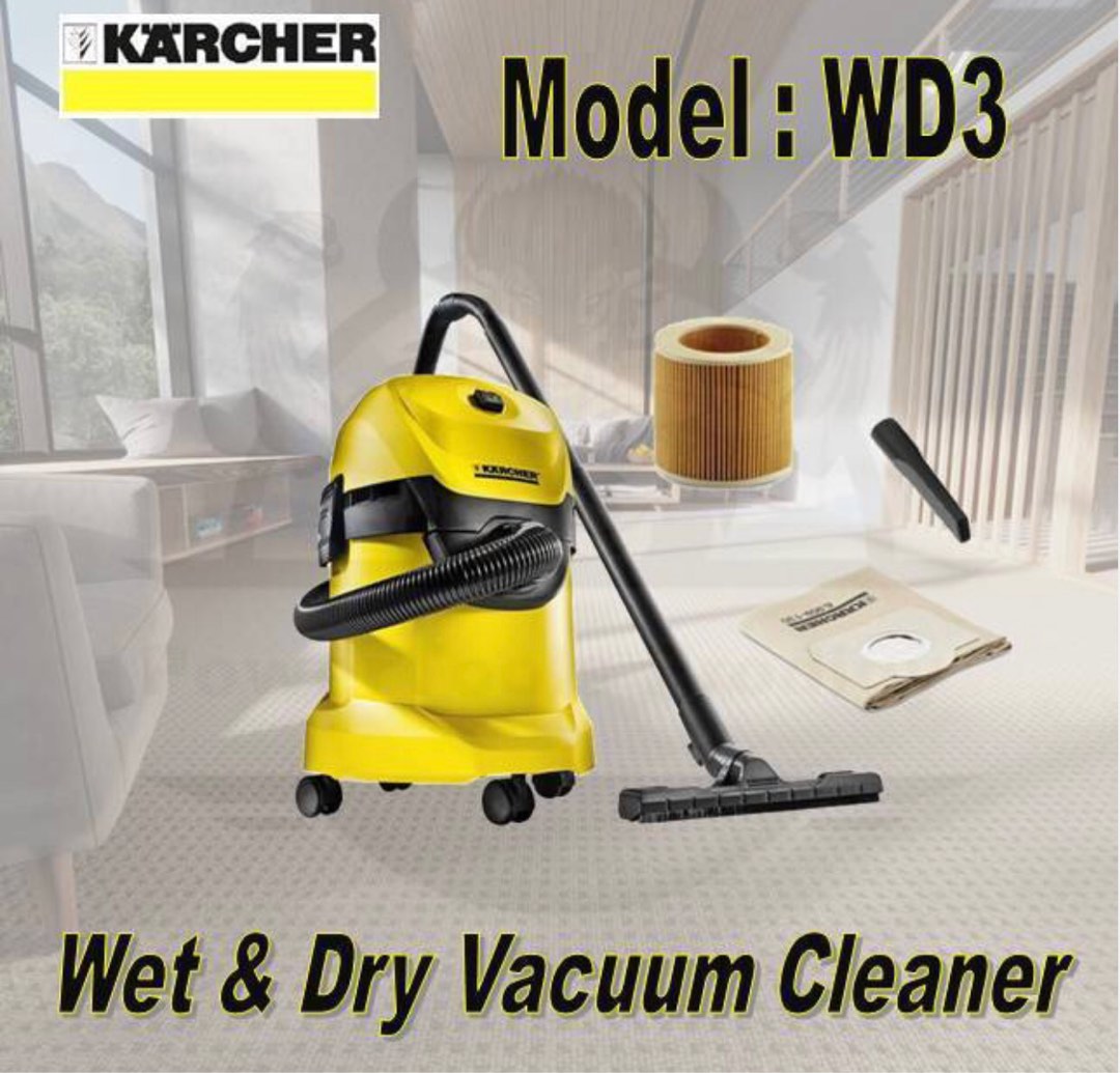 KARCHER WD3 WET AND DRY VACUUM CLEANER/ WD 3, TV & Home Appliances, Vacuum Cleaner ...