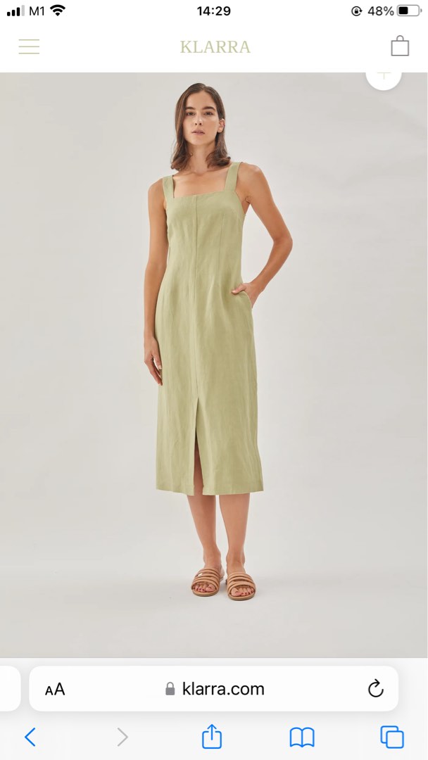 Klarra midi dress in natural, Women's Fashion, Dresses & Sets, Dresses ...