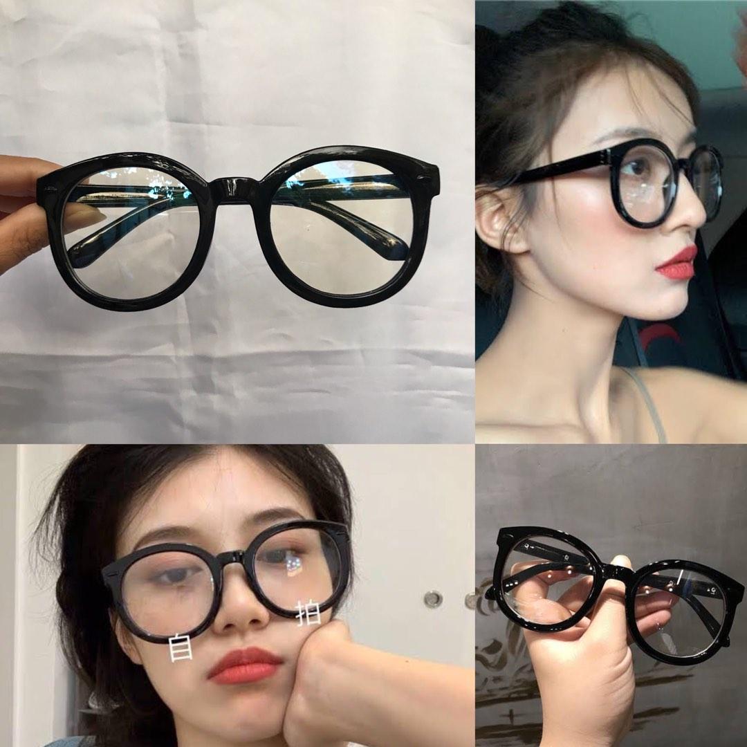 Korean Eyeglasses Black Frame Cute Aesthetic Eyeglass Eyewear, Women's ...