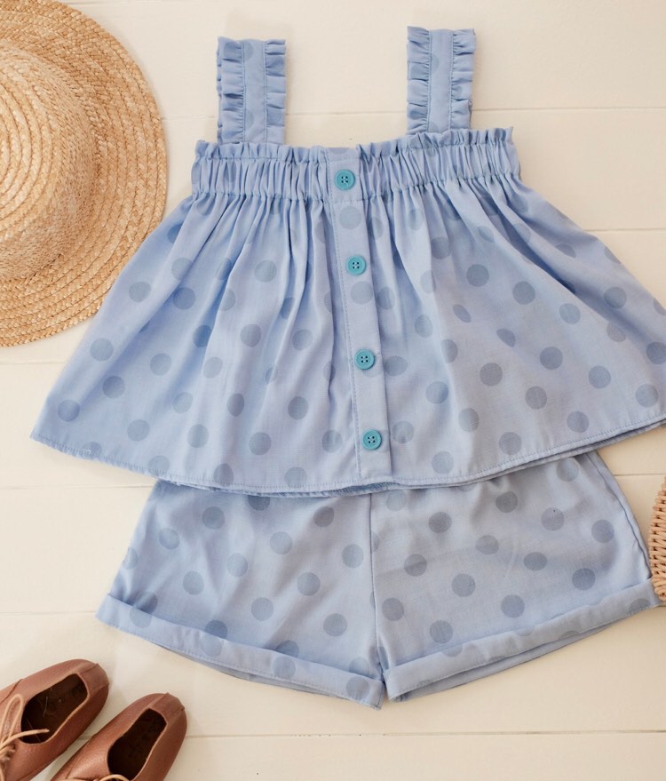 Laila and lyra Leta set in blue dot s10, Babies & Kids, Babies & Kids ...