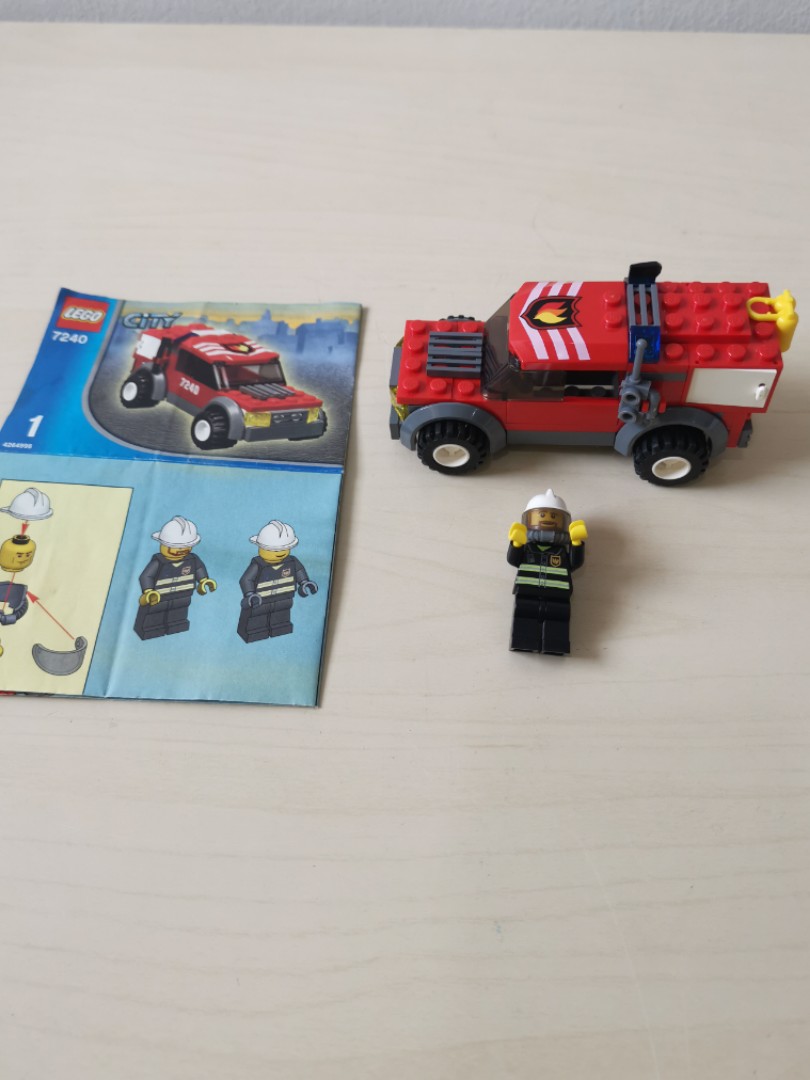 Lego Fire Engine Car (part of Lego 7240), Hobbies & Toys, Toys & Games ...